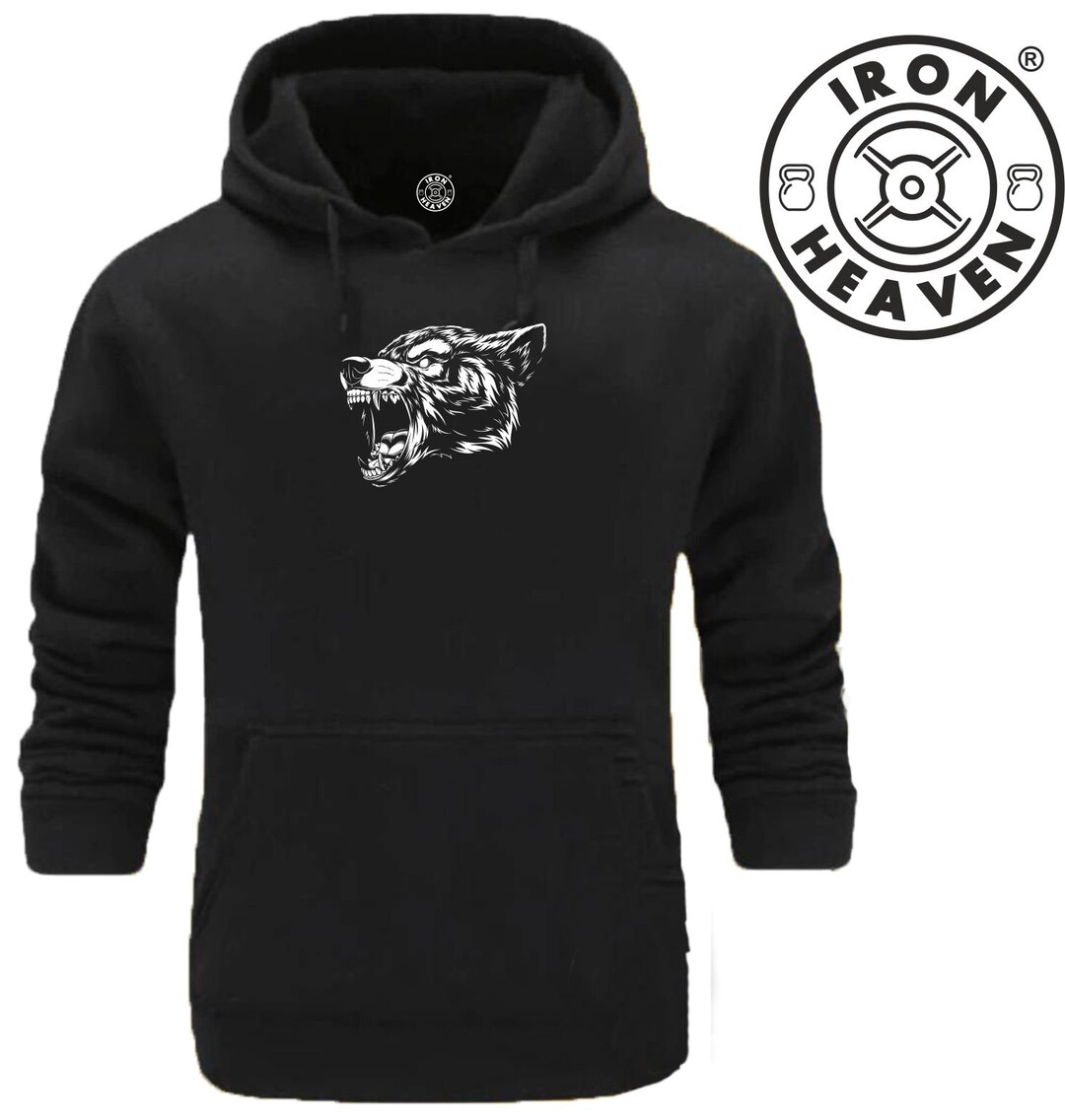 Wolf Hoodie Gym Clothing Bodybuilding Training Workout Exercise Fitness ...
