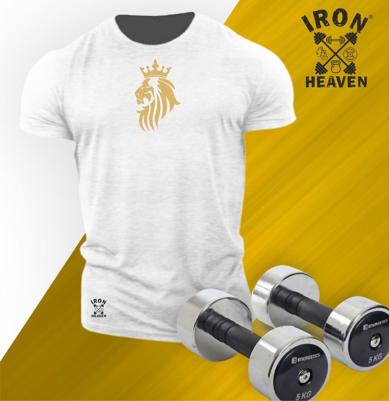 King Lion T Shirt Gym Clothing Bodybuilding Weight Training - Etsy