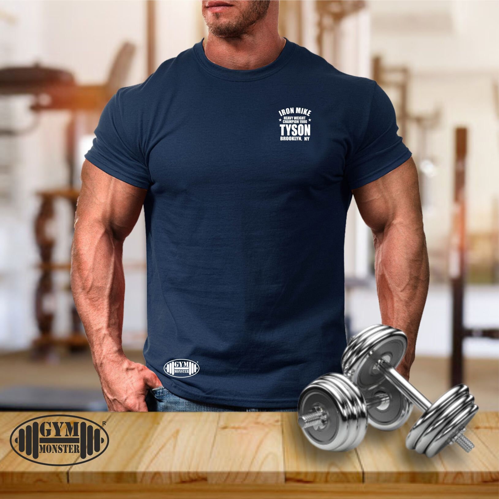 Iron Mike T Shirt Pocket Gym Clothing Bodybuilding Training Workout ...