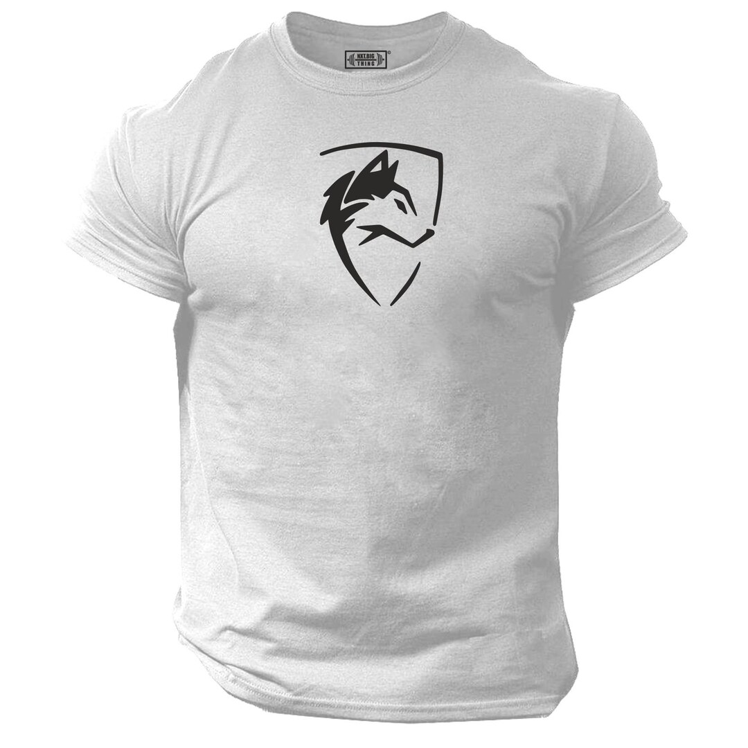 Wolf T Shirt Gym Clothing Bodybuilding Training Workout Exercise Weight ...
