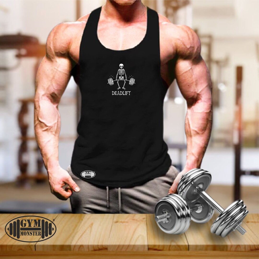 Deadlift Skeleton Stringer Vest Gym Monster Clothing Bodybuilding ...