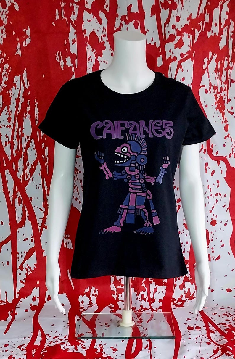 Caifanes , Rock Mexicano , Logo Azteca, Black T-shirt for Women (DTP ...