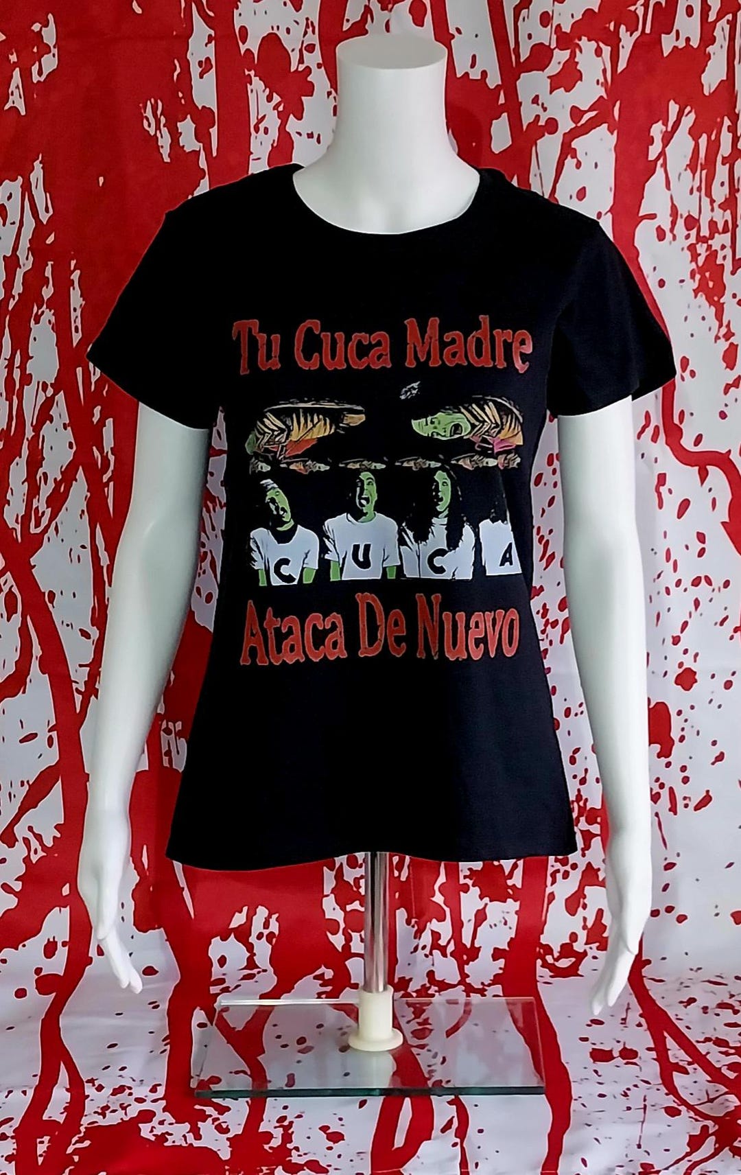 CUCA ,rock Mexicano , Tu Cuca Madre Ataca De Nuevo Album ,black T-shirt ...
