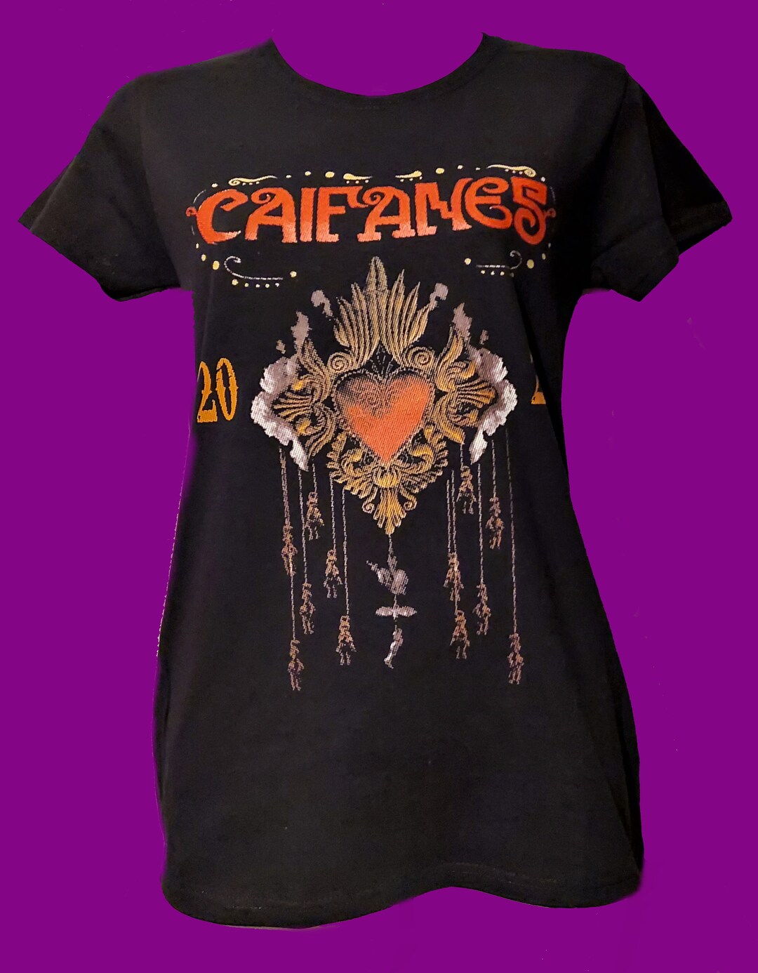 Caifanes ,rock Mexicano Band , Black T-shirt ,for Women (DTP) 2022 Tour ...