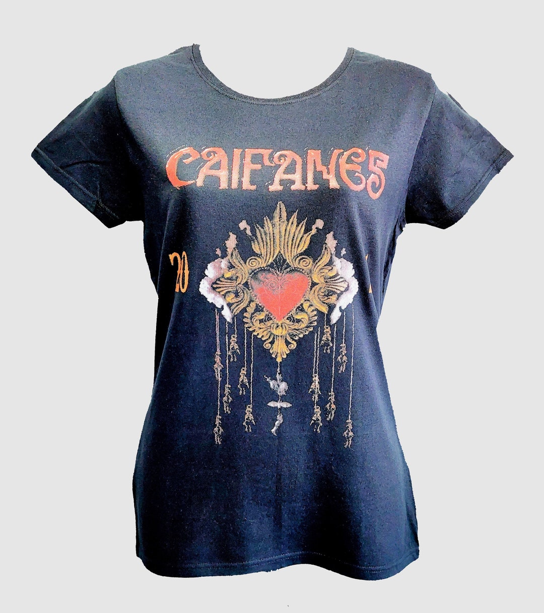 Caifanes ,rock Mexicano Band , Black T-shirt ,for Women 2021 Tour (DTP ...