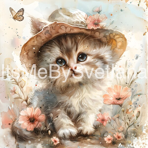 Decoupage Cat - Etsy