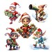 Christmas Cute Elf Watercolor Clipart, High Quality Jpgs, Christmas ...