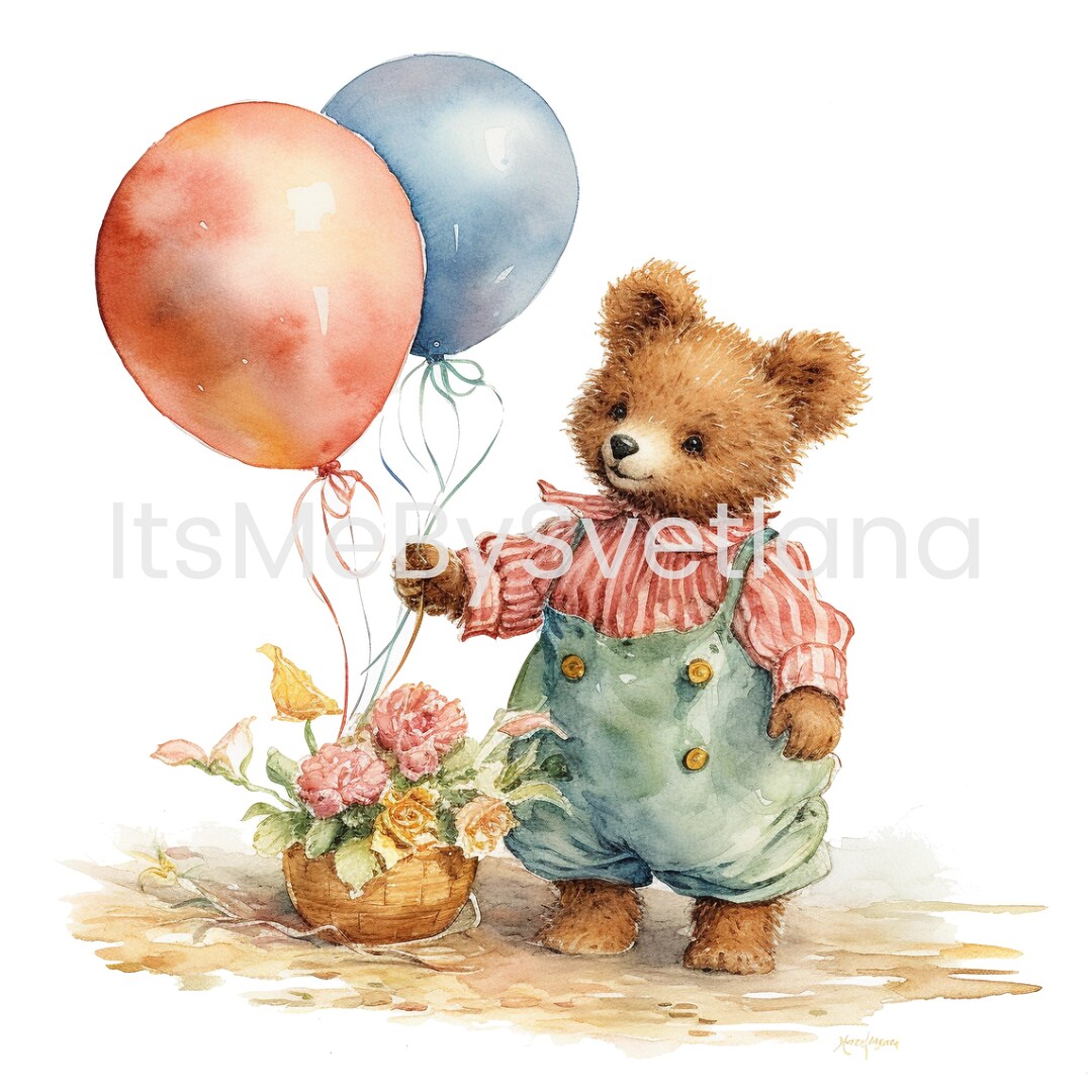 Birthday Party Clipart Balloon Animals Birthday Invitations Digital ...