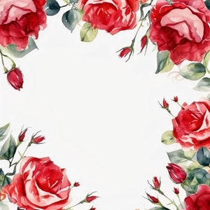 16 Roses Border Clipart Images, Floral Print, Book Scrapping,high ...