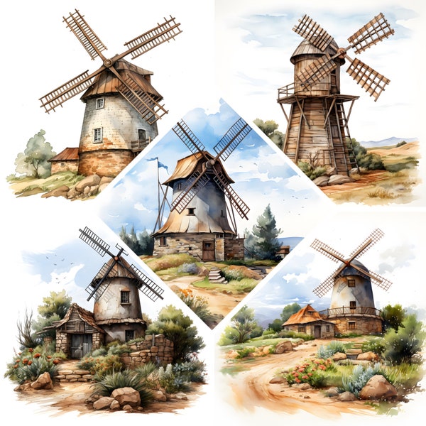 Rustic Windmill - Etsy