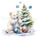 Christmas Polar Bear Clipart, Baby Polar Bear Christmas Scene ...