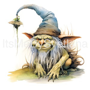 Forest Troll Watercolor Clipart, Fantasy Mythical Monster,book ...