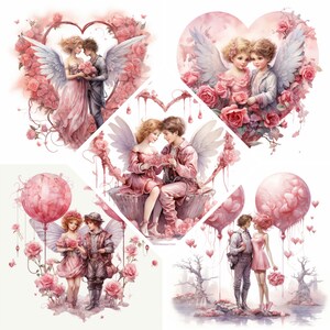 Valentines Day Cupid Watercolor Clipart, Book Scrapping ,high Quality ...