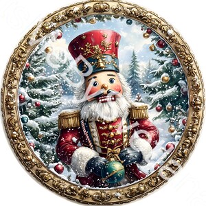 Christmas Nutcracker Round Watercolour Clipart, Book Scrapping, High ...
