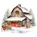 Christmas Farm Barn Watercolor Clipart, Christmas Winter Scene, Book ...
