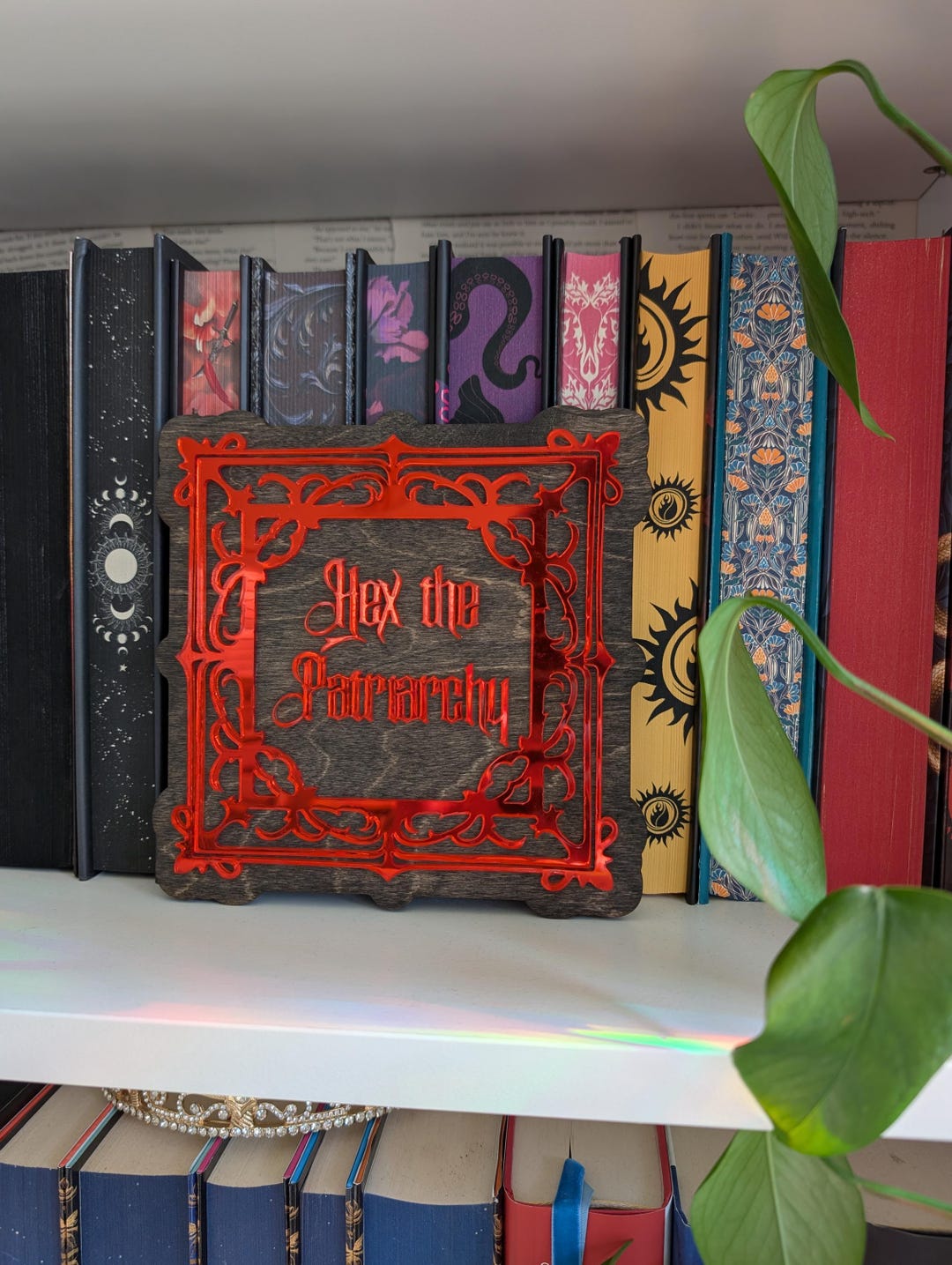 Hex the Patriarchy | Bookshelf Sign | Custom Home Wall Decor - Etsy