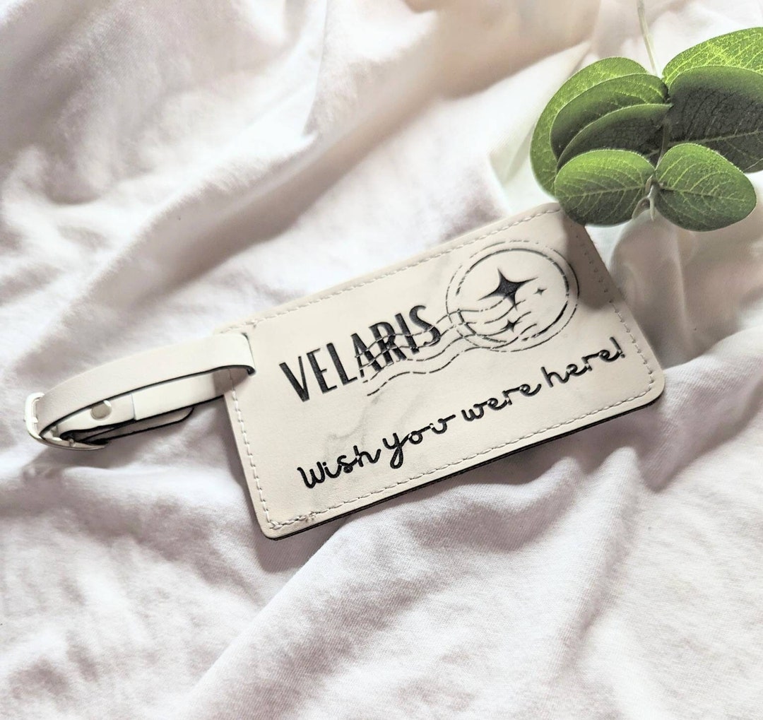 Wish You Were Here Velaris Post Licensed ACOTAR Leather Luggage Tag, A ...