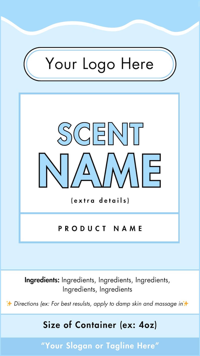 Editable Body Oil Label Template | Canva Cosmetic Label | Skincare ...