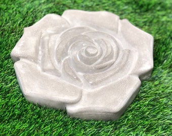 Large Rose Stepping Stone Concrete - Etsy