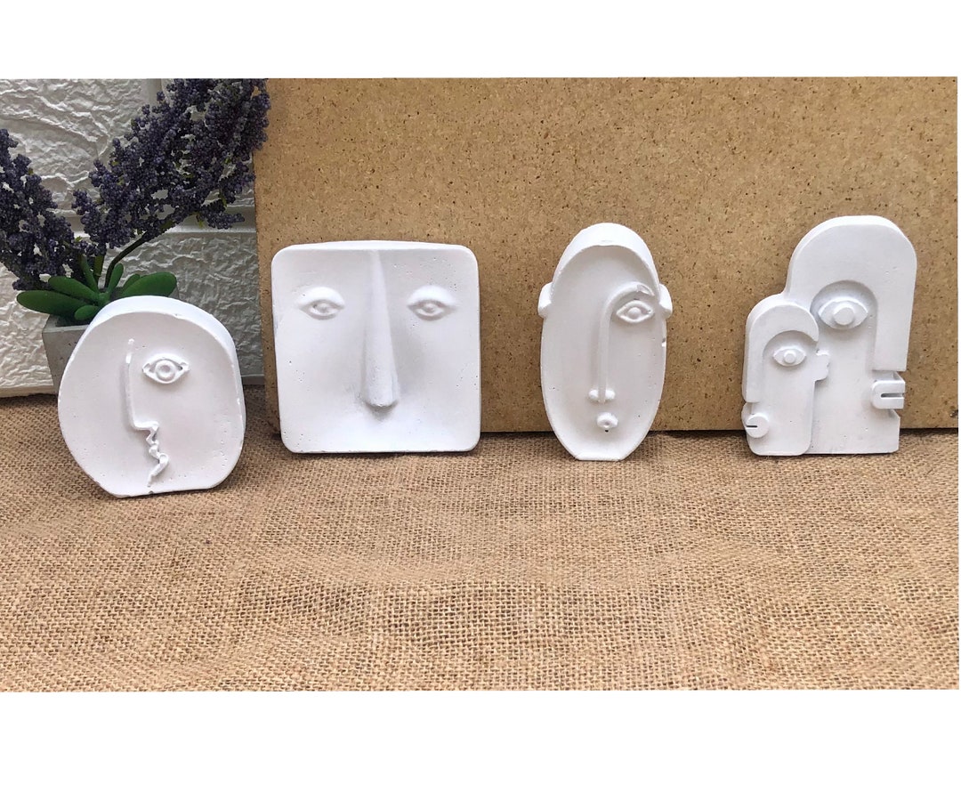 Abstract Face Sculpture Art Minimalist Decoration in Various Color ...