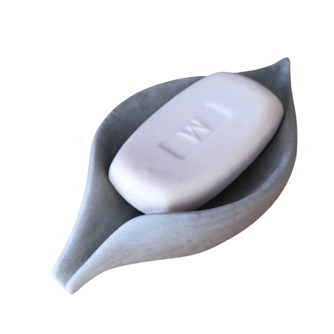 Leaf Shape Concrete Soap Dish , Concrete Soap Holder , Self Draining ...