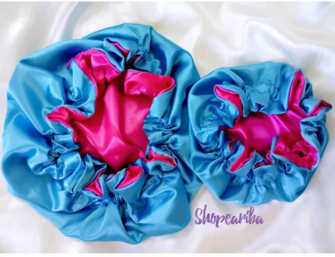 Mommy & Me Satin Bonnet Set , Ruffle Bonnets , Gift , Hair Protection ...