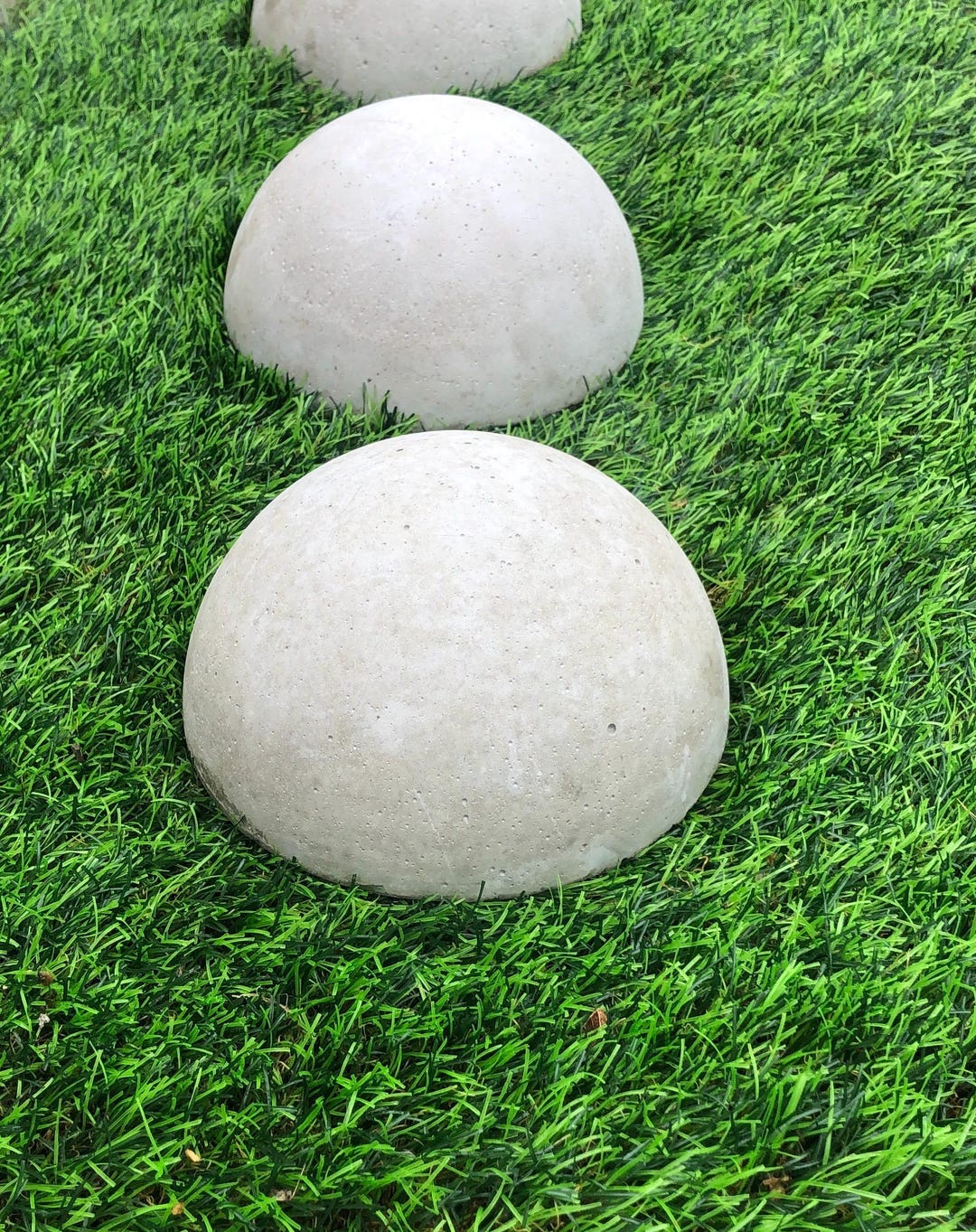 Concrete Half Sphere 6 Inches Wide 3 Inches High. Handmade for Indoor ...