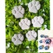 Paw Print Stones Dog/cat Decoration for Outdoor Gardens , Cement Paws ...