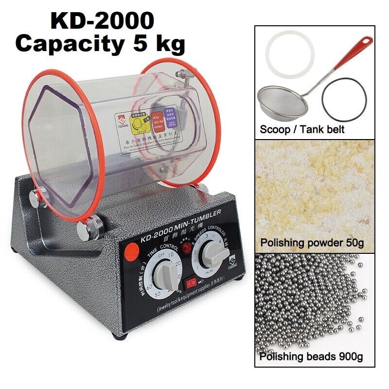 Tumbler Polishing Finish Cleaning Machine Capacity 5kg Rotary Cup ...
