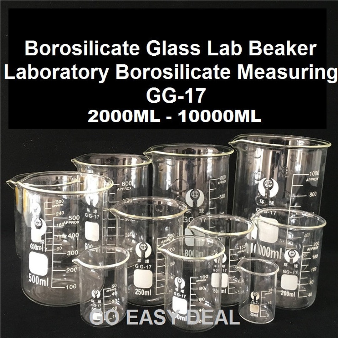 2000ML 10000ML Borosilicate Glass Lab Chemistry Beaker Laboratory ...
