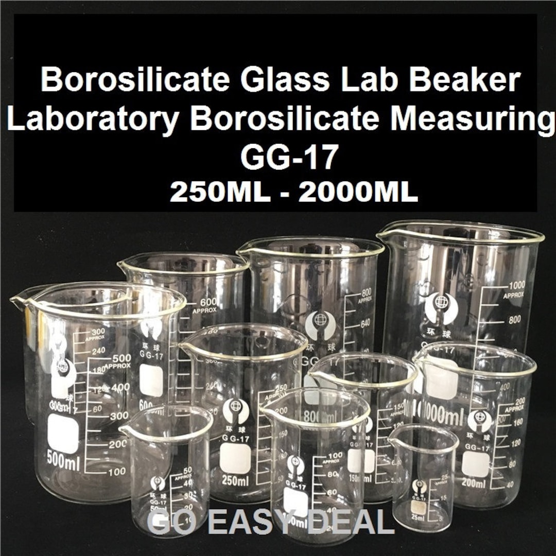 25ML - 2000ML Borosilicate Glass Lab Chemistry Beaker Laboratory ...