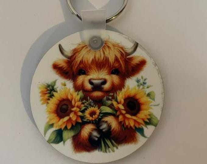Highland Cow Keychain - Etsy