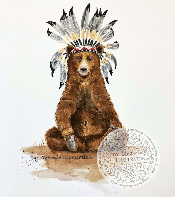 Native American Drawings Of Bears