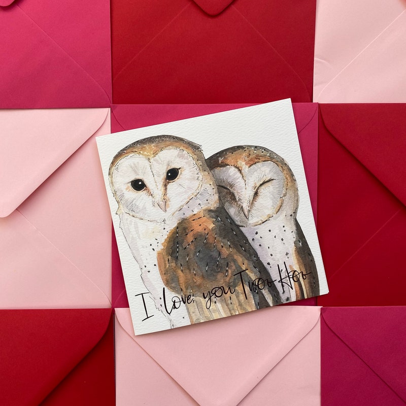 Owl Valentine Card - Etsy