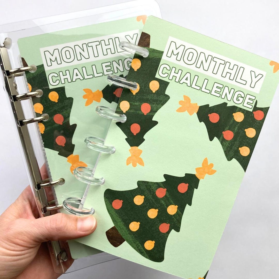 Holiday | Monthly Challenge Binder | Cash Budgeting | Money Binder | A6 ...