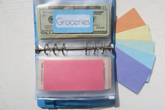 Budget Binder Set With Custom Labels Color Block Print - Etsy