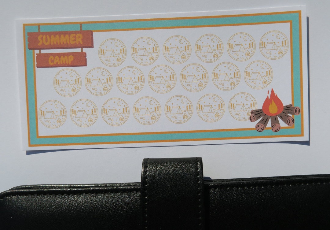 Summer Camp Savings Challenge for A6 Cash Envelopes Printable Fits in ...