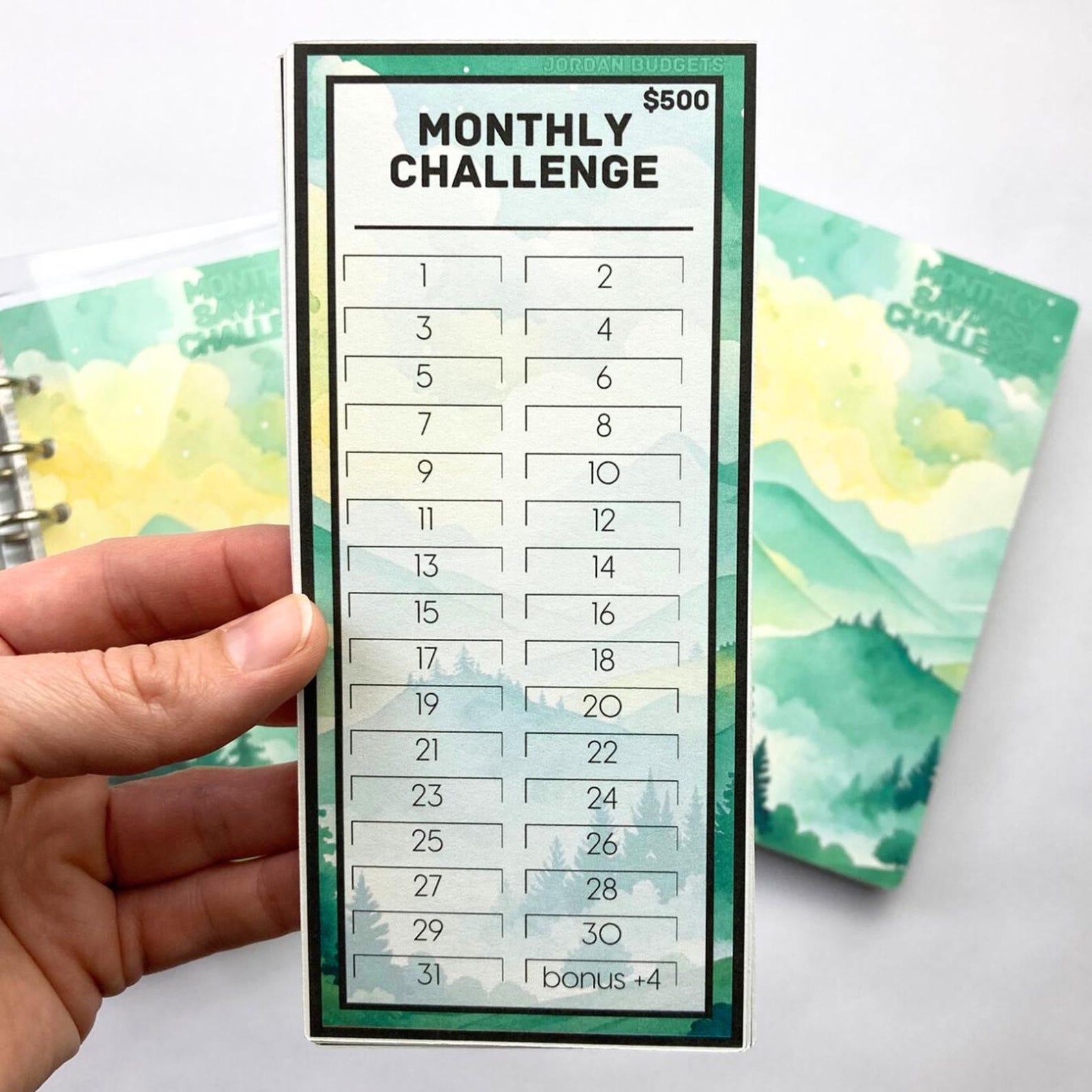 Mountains | Monthly Challenge Binder | Cash Budgeting | Money Binder ...