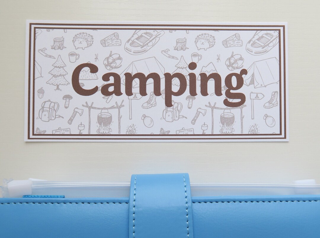 Camping Savings Challenge for A6 Cash Envelopes Printable Fits in A6 ...