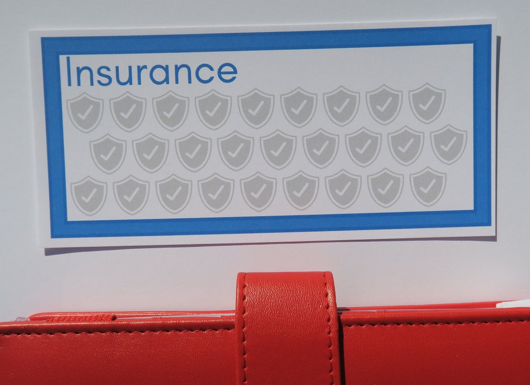 Insurance Savings Challenge for A6 Cash Envelopes | Printable | Fits in ...