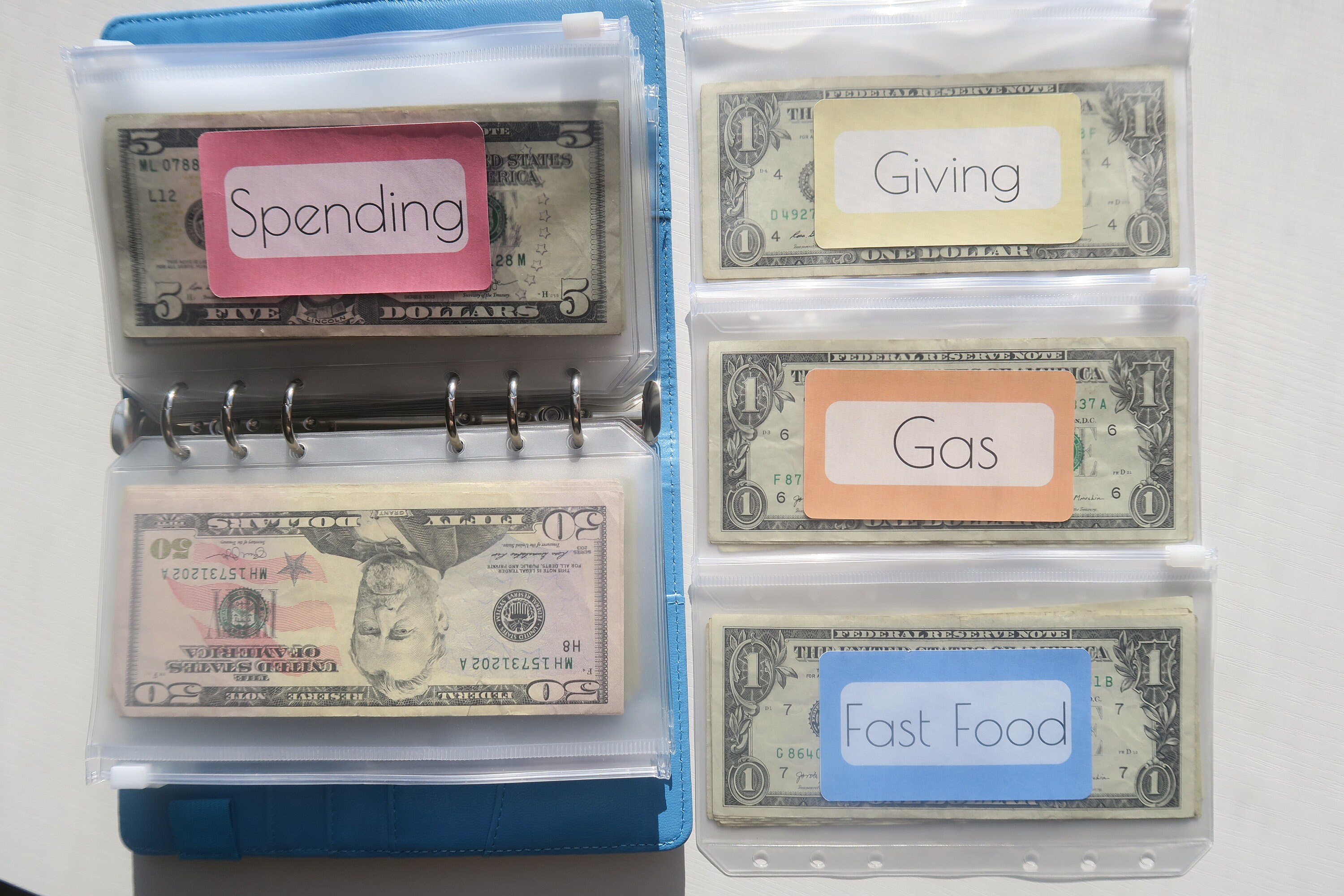 Budget Binder Set With Custom Labels Color Block Print - Etsy