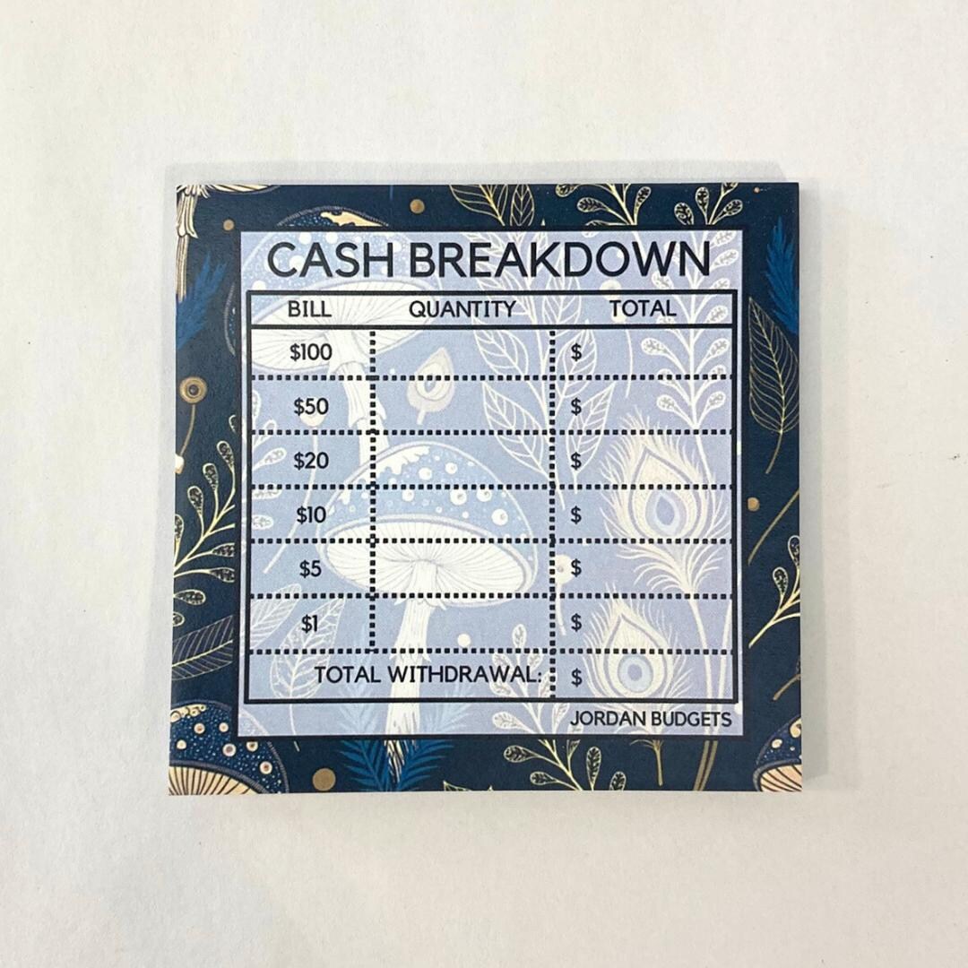 Cash Breakdown Sticky Notes | Getting Money From the Bank | Set of 25 ...