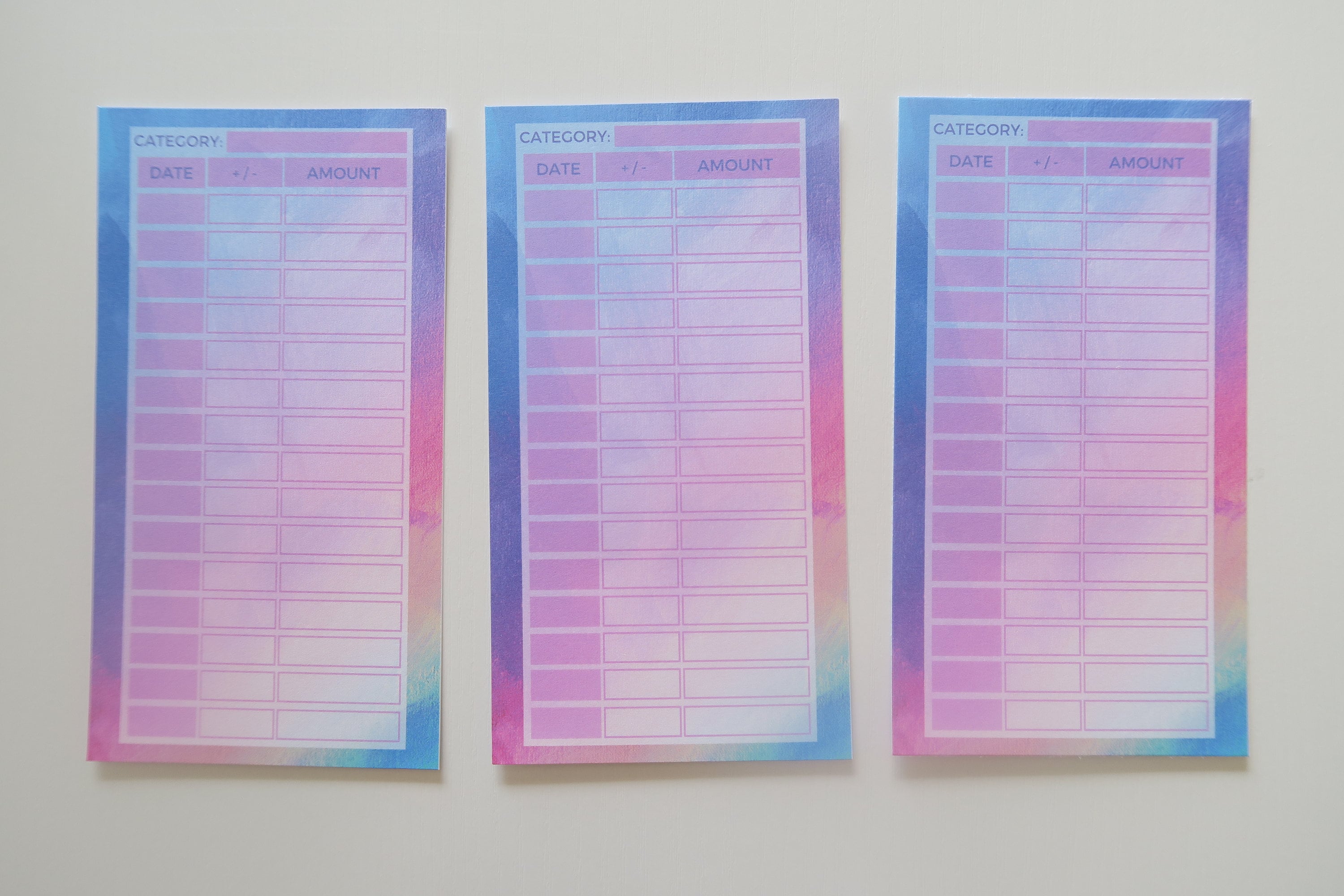 Rainbow Printable Spending Trackers for A6 Cash Envelopes | Etsy