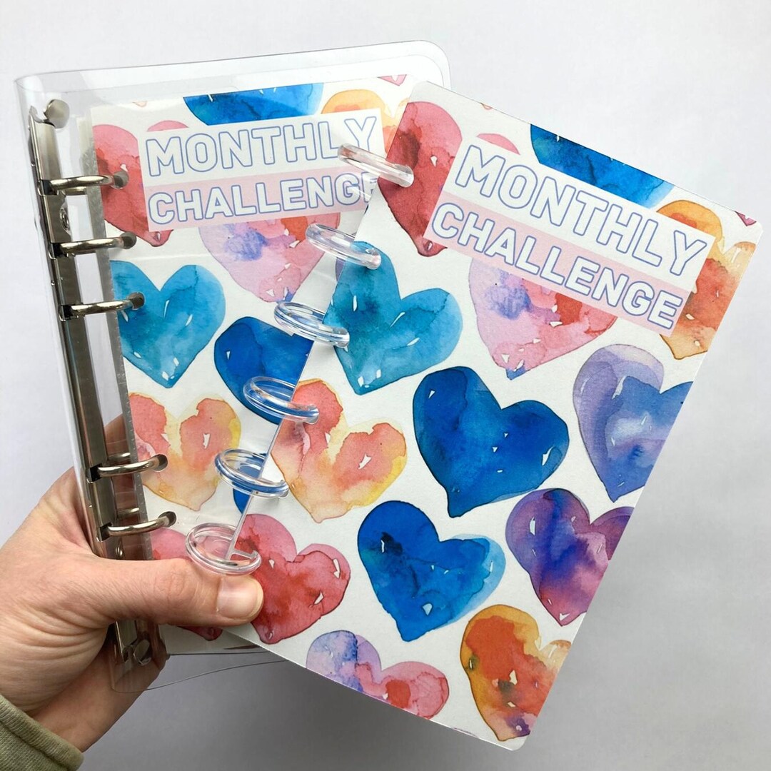 Hearts | Monthly Challenge Binder | Cash Budgeting | Money Binder | A6 ...