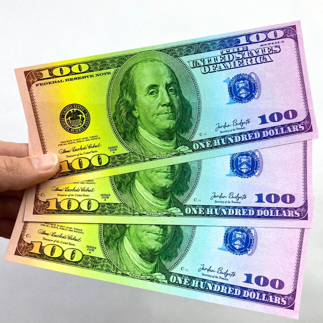 12 Placeholders Money Double Sided | Fake Money | Rainbow Design - Etsy