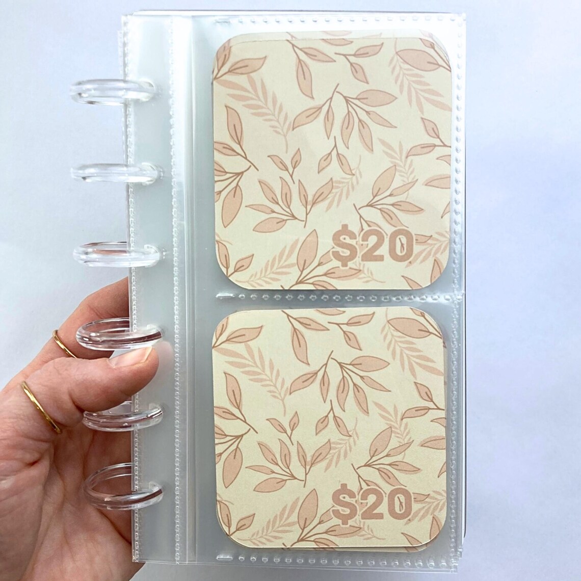 20 Dollar Savings Binder Vintage Linen Design | A6 Disc Binder | Cash ...