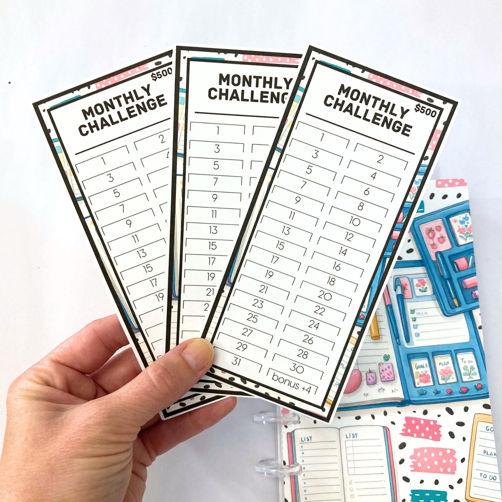 Perfect Planner Monthly Challenge Binder | Cash Budgeting | Money ...