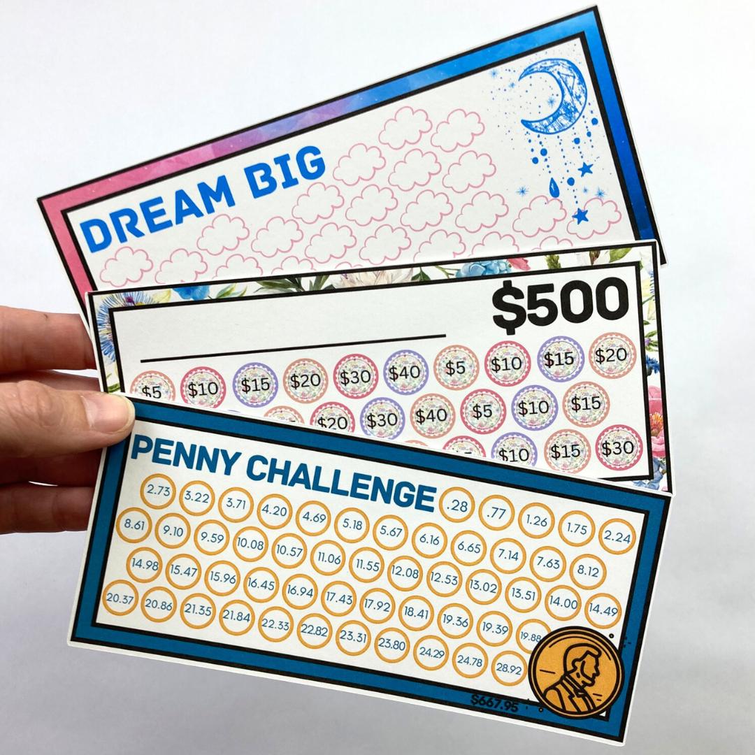 50 A6 Size Savings Challenge Cards | Thick Cardstock | Physical Shipped ...