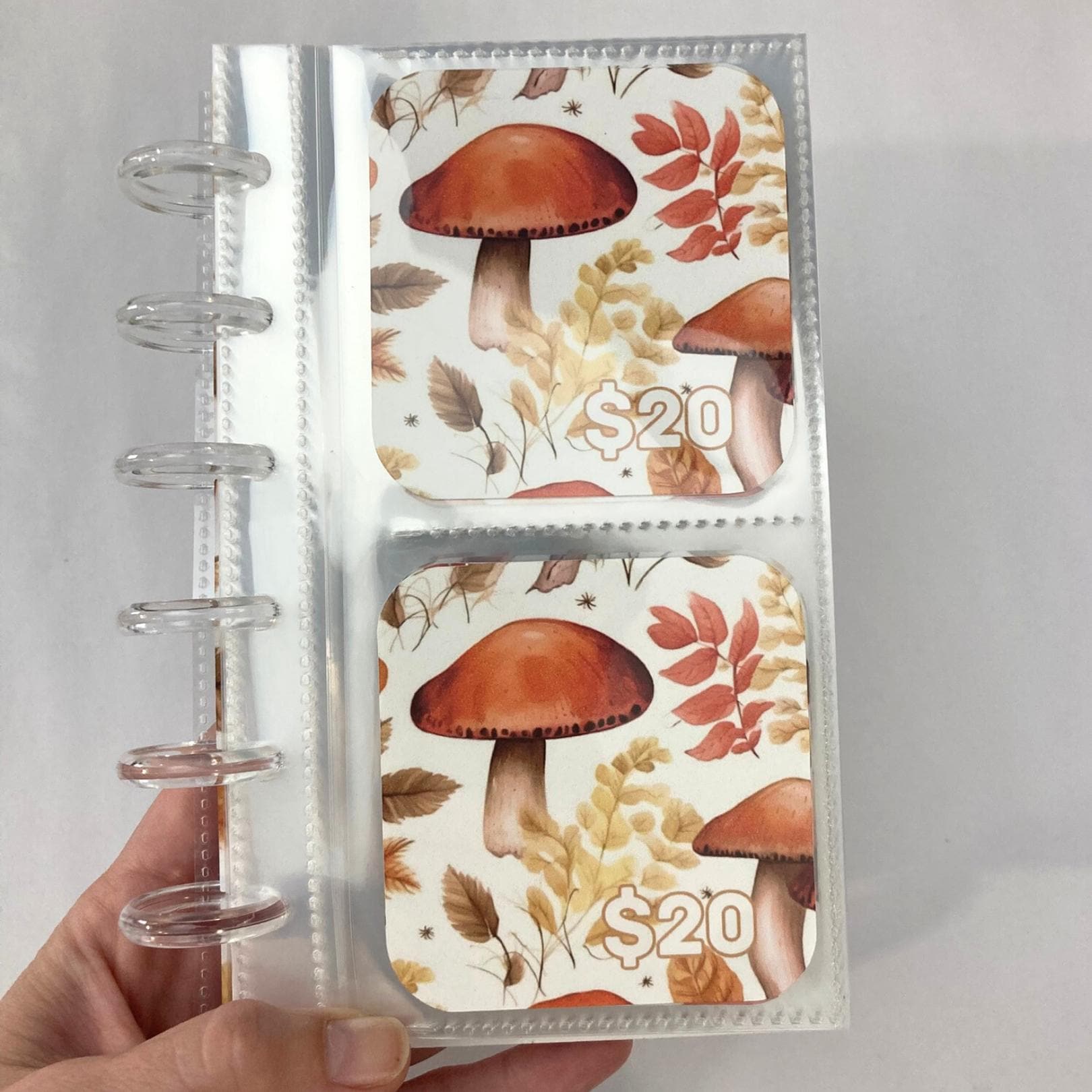 20 Dollar Savings Binder Mushroom Design | A6 Disc Binder | Cash ...