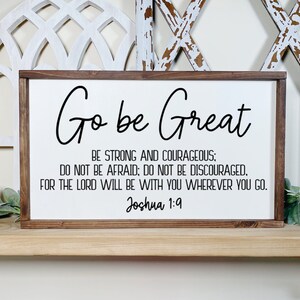 Go Be Great- Framed Farmhouse Wood Sign, Modern Farmhouse Home Decor ...